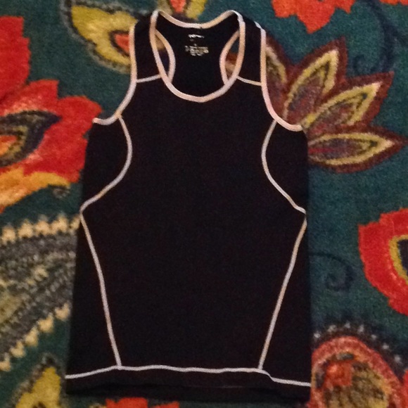 Tops | Black Athletic Spandex Tank | Poshmark